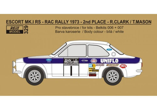 Rejimodel 329 Ford Escort Mk.I - RAC 1973 Clark Mason (for Belkits Kits)