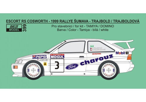 Rejimodel 399 Ford Escort RS Cosworth - Rallye Sumava 1999 - Trajbold / Trajboldova (for Tamiya and Domino Kits)