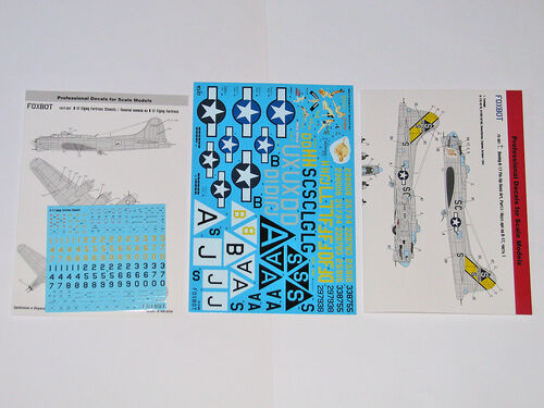 FOXBOT 72-081T Boeing B-17 F/G Flying Fortress - "Pin-Up Nose Art" Part No.1 and Stencils (for Academy and Airfix Kits)