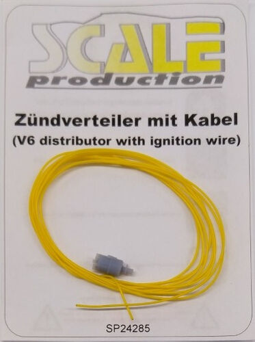 Scale Production SP24285Y V6 Distributor with Ignition Wire Yellow