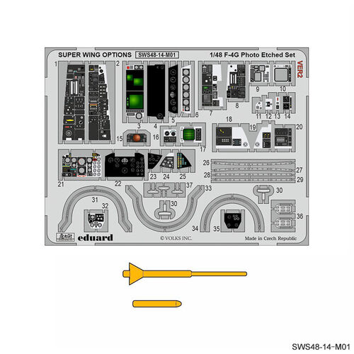 Zoukei Mura SWS48-14-M01 McDonnell Douglas F-4 G - Photo Etch Set (for Zoukei Mura Kits)