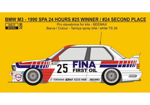 Rejimodel 328 BMW M3 - Winner 1990 Spa 24 Hours - Cecotto / Oestreich / Giroix (for Beemax Kits)