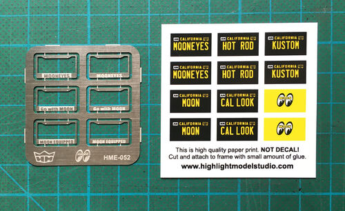 Highlight Model Studio HME052 Mooneyes License Plate