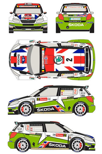 Racing Decals RD24-010 Skoda Fabia S2000 - Mikkelsen (for Belkits Kits)