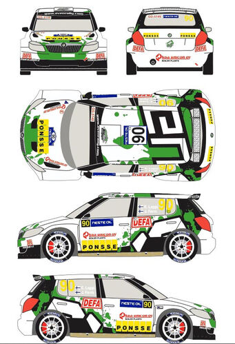Racing Decals RD24-012 Skoda Fabia S2000 - Lappi Finland 2013 (for Belkits Kits)