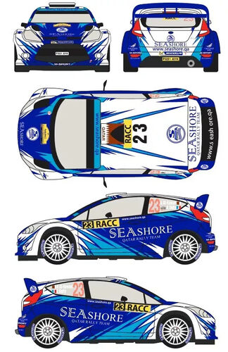 Racing Decals RD24-014 Ford Fiesta WRC - 23rd Rally RACC Catalunya 2013 (for Belkits Kits)