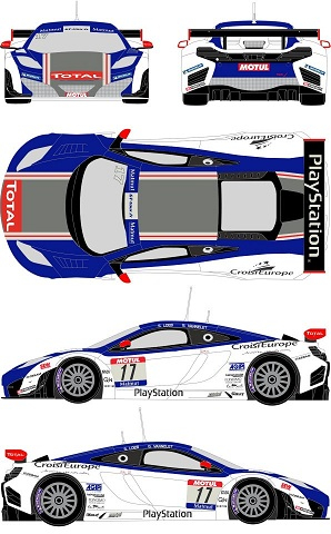 Racing Decals RDE24-002 McLaren MP4/12C GT1 PlayStation 17 FFSA GT Tour 2012 (for Fujimi Kits)