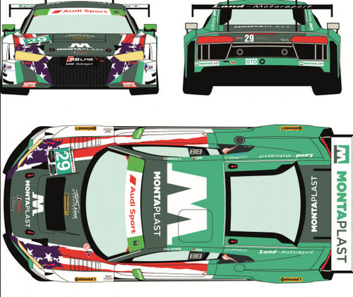 Racing Decals RDE24-038 Audi R8 LMS GT3 - No.29 IMSA Weathertech Championship Sahlen's (for NuNu Kits)