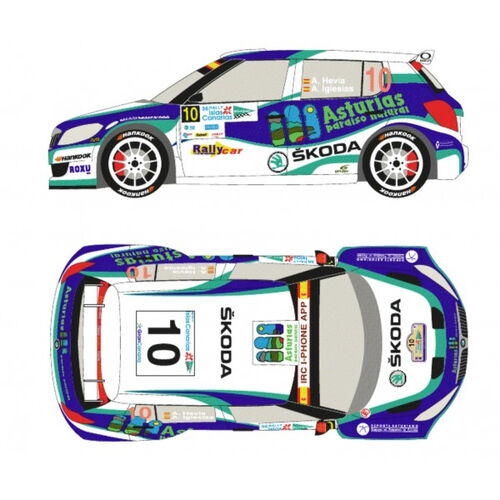 Racing Decals RDR-008 Skoda Fabia S2000 - No.10 Rally Islas Canarias 2012