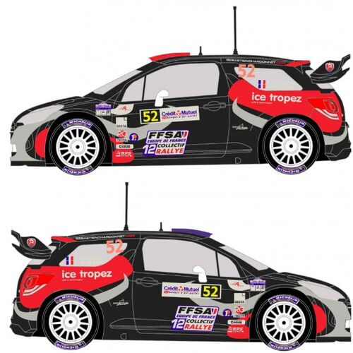 Racing Decals RDR-020 Citroen DS3 WRC - No.52 Rally France 2012