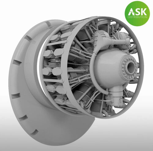 Art Scale Kit A48068 Boeing B-29 Superfortress - Wright R-3350-57 Engine (1 piece / for Monogram and Revell Kits)