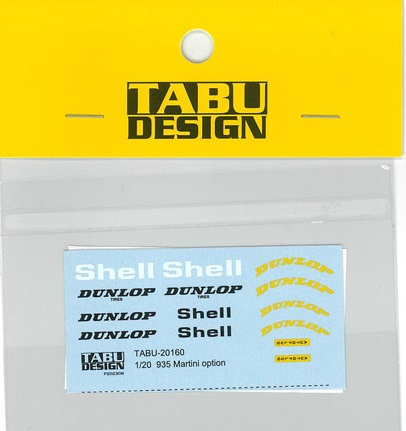 Tabu Design 20160 Porsche 935 - Martini Option Decal Set (for Tamiya Kits)