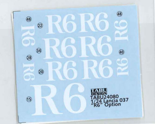 Tabu Design 24080 Lancia 037 R6 - Option Decal Set (for Hasegawa Kits)
