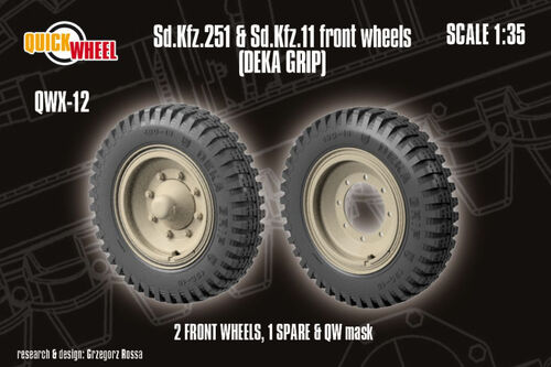 Quick Wheel QWX12 Sd.Kfz. 251 & 11 - Front Wheels (Deka Grip)
