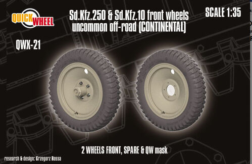 Quick Wheel QWX21 Sd.Kfz. 250 & 10 - Front Wheels Uncommon Off-Road (Continental)