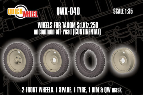 Quick Wheel QWX40 Sd.Kfz. 250 - Wheels Uncommon Off-Road (Continental / for Takom Kits)