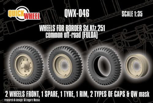 Quick Wheel QWX46 Sd.Kfz. 251 - Wheels Common Off-Road (Fulda / for Border Models Kits)