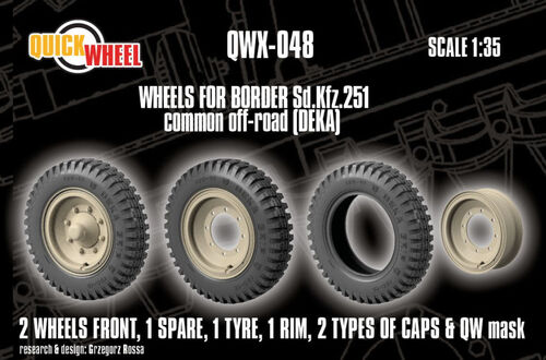 Quick Wheel QWX48 Sd.Kfz. 251 - Wheels Common Off-Road (Deka / for Border Models Kits)
