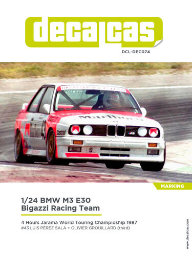 Decalcas DEC074 BMW M3 E30 - Bigazzi Racing Team (for Beemax, Aoshima and NuNu Kits)