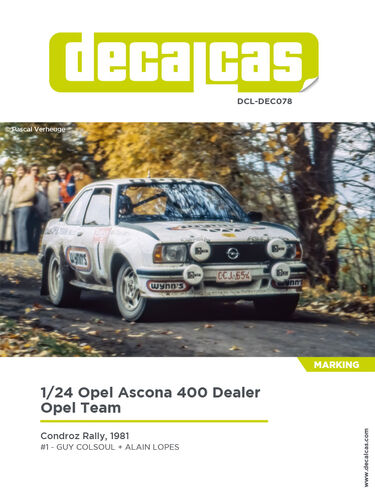 Decalcas DEC078 Opel Ascona 400 - Dealer Opel Team (for Belkits Kits)