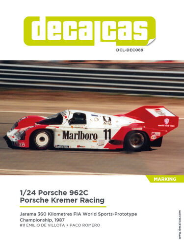 Decalcas DEC089 Porsche 962C - Team Porsche Kremer Racing (for Tamiya Kits)