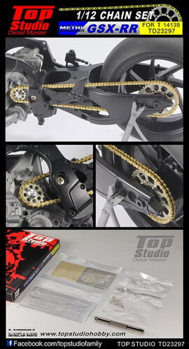 Top Studio TD23297 Suzuki GSX-RR - Chain Set (for Tamiya 14139 Kit)