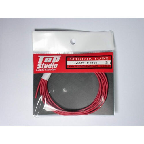 Top Studio TD23051 2.0 mm Shrink Tube (Red / 2 m)