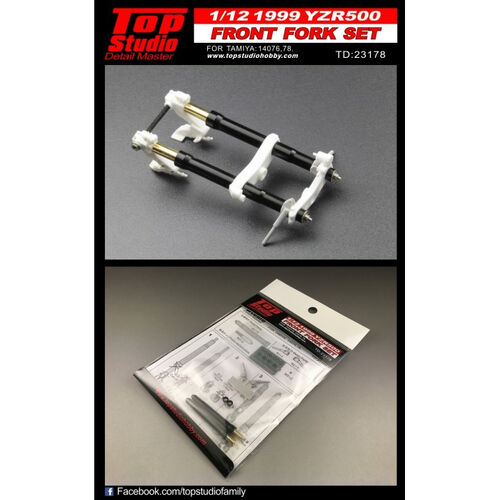 Top Studio TD23178 Yamaha YZR500 (1999) - Front Fork Set (for Tamiya 14076 and 14078 Kits)