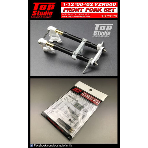 Top Studio TD23179 Yamaha YZR500 (2000-2002) - Front Fork Set (for Tamiya 14086 / 14088 and 14091 Kits)