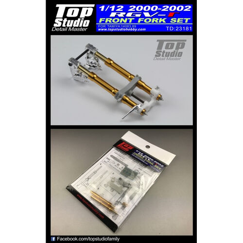 Top Studio TD23181 Suzuki RGV-R 2000-2002 (XR89) - Front Fork Set (for Tamiya 14083 and 14089 Kits)