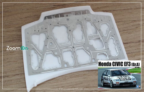 ZoomOn ZD124 Honda Civic EF3 - Hood Structure (for Aoshima and Beemax Kits)