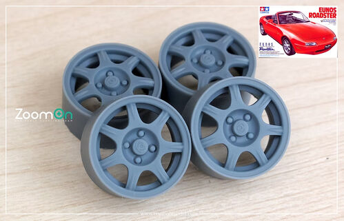 ZoomOn ZR132-14 Mazda MX-5 Miata - 14inch OEM Rim Set (for Tamiya Kits)