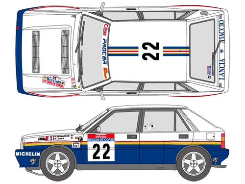 Shunko Models D334 Lancia Delta - Corsica 1990 Decals Set