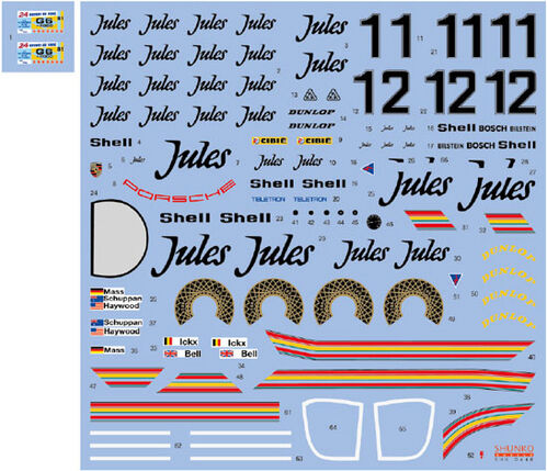 Shunko Models D448 Porsche 936/81 - Jules 1981 Le Mans Decals Set