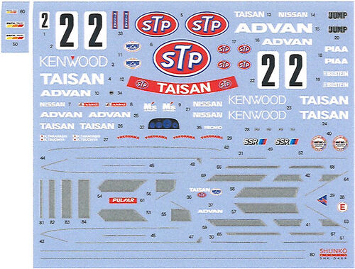Shunko Models D469 Nissan Skyline GT-R - Calsonic STP 1992 Decals Set