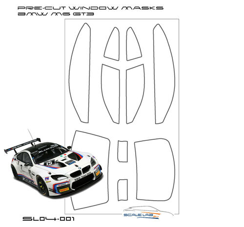 Scalelab 24 04-001A BMW M6 GT3 - re-cut Window Masks Set