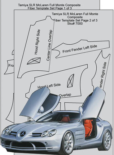 Scalemotorsport 7000 Mercedes McLaren SLR - Carbon Template Set (for Tamiya 24290 Kit)