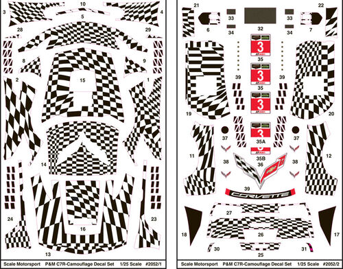 Scalemotorsport 7051 Chevrolet Corvette C7R - Full Camo Pratt & Miller (for Revell Kits)
