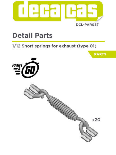 Decalcas PAR087 Short Springs for Exhausts Type 01 (20 pcs)
