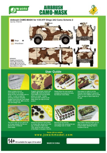 J's work models PPA5118 ATF Dingo 2A2 - Camo Mask Scheme 2