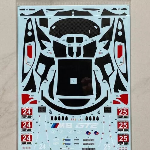 SK Decals 24125 BMW M8 GTE Weathertech Sportscar Championship Rolex 24h at Daytona 2018 - Decals Set (for NuNu Kits)