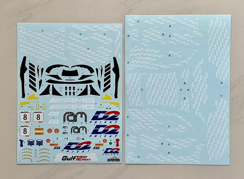 SK Decals 24169 Mercedes AMG GT Evo Intercontinental GT Challenge Gulf 12h 2022 Ram Racing - Decals Set (for Tamiya Kits)