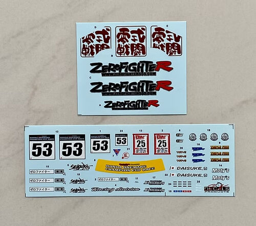 SK Decals 24196 Honda Civic EF9 Central Time Attack Challenge 2024 - Decals Set (for Beemax Kits)