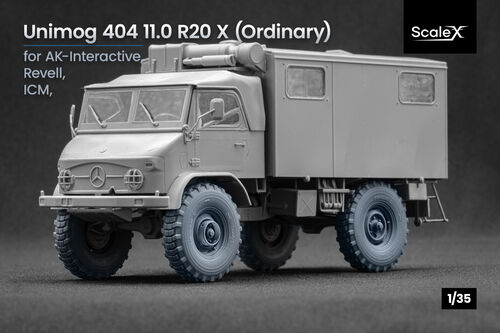 ScaleX WM35023 Unimog 404 11.0 R20 X Ordinary Ordinary Wheel Set (For AK-Interactive, ICM, Revell)