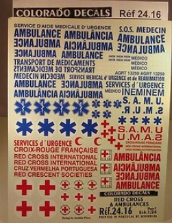 Colorado / Carpena Decals 24016 Red Cross and Ambulances Part 1