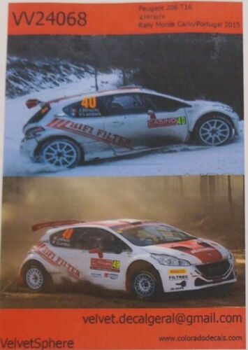 Colorado / Carpena Decals 24068 Peugeot 208 T16 - Rally Monte Carlo / Portugal 2015