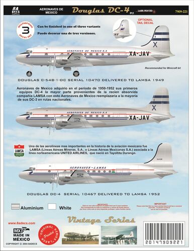 8aDecs 7909-221-72 Douglas DC-4 - Aeronaves De Mexico Pt.1