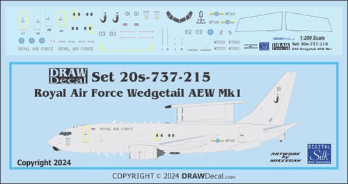 Draw Decal 20-737-215 Boeing Wedgetail AEW Mk.1 - Royal Air Force