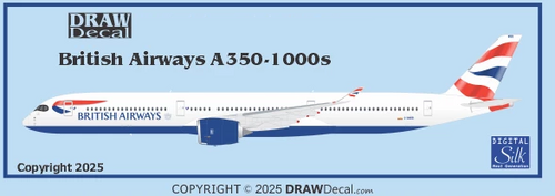 Draw Decal 20-A350-22 Airbus A350-1000 - British Airways