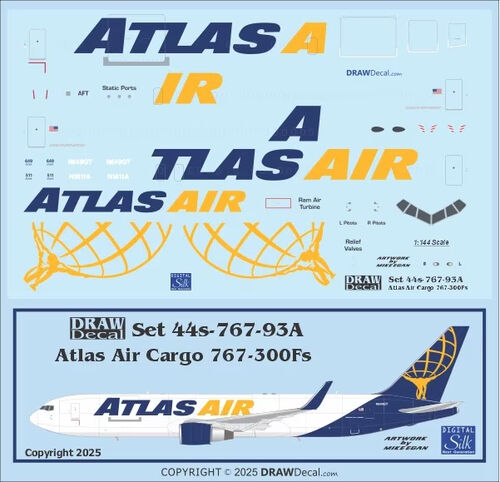 Draw Decal 44-767-93A Boeing 767-300F - Atlas Air Cargo